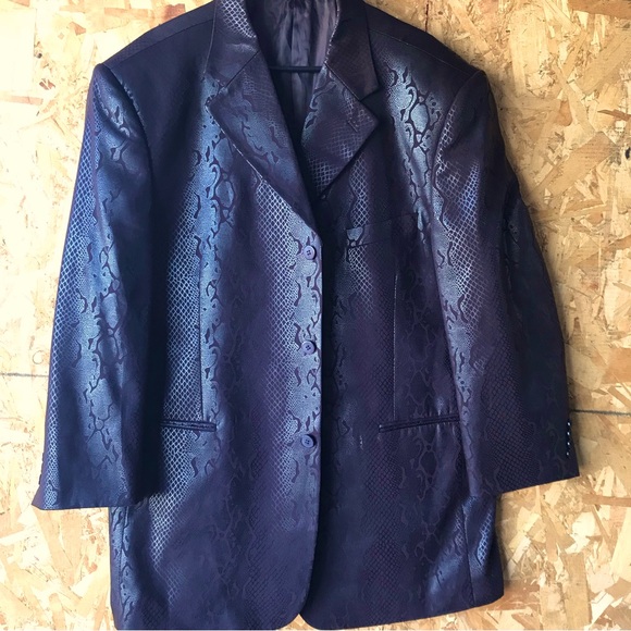 Falcone | Suits & Blazers | Mens Falcone Dark Brown Snake Skin Dwaine ...